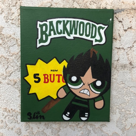 Art | Original Painting On Canvas Backwoods Power Puff Girls Hiphop ...